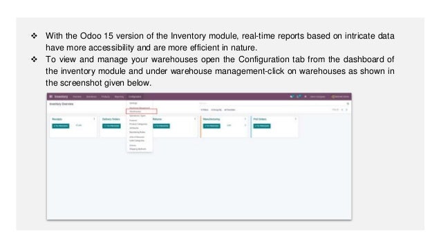 What is Odoo 15 Inventory management | PPTX