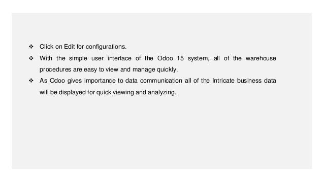 What is Odoo 15 Inventory management | PPTX