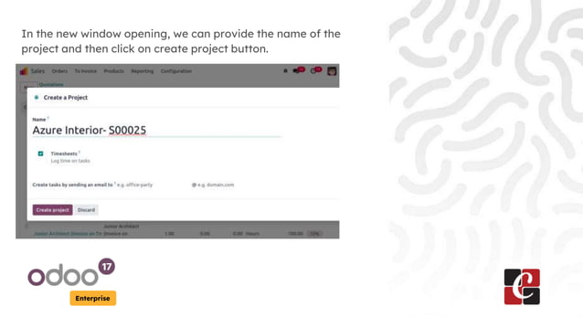 Odoo 17 Project Module : New Features - Odoo 17 Slides | PPTX