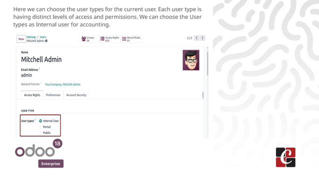 Odoo 18 Accounting Access Rights - Odoo 18 Slides | PPTX