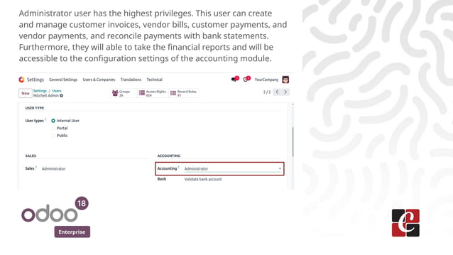 Odoo 18 Accounting Access Rights - Odoo 18 Slides | PPTX