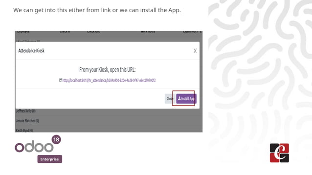 Odoo 18 Attendance Kiosk - Odoo 18 Slides | PPTX