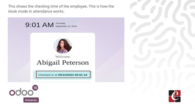 Odoo 18 Attendance Kiosk - Odoo 18 Slides | PPTX