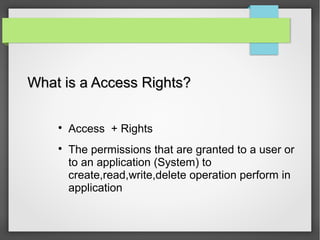 Odoo access rights | PPT