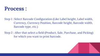 Odoo barcode labels apps for (product ,template,sale, purchase,picking ...