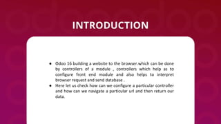 Odoo Building a website _ For the browser | PPTX | Web Development | Internet
