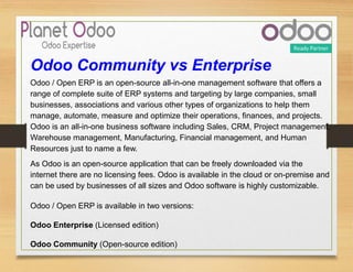 Odoo community vs enterprise | PPTX