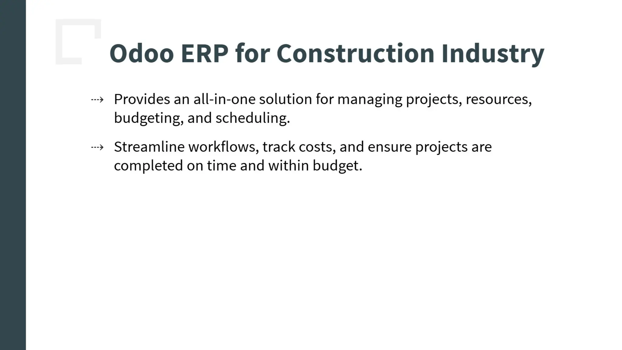 Odoo Construction Management System by CandidRoot | PDF
