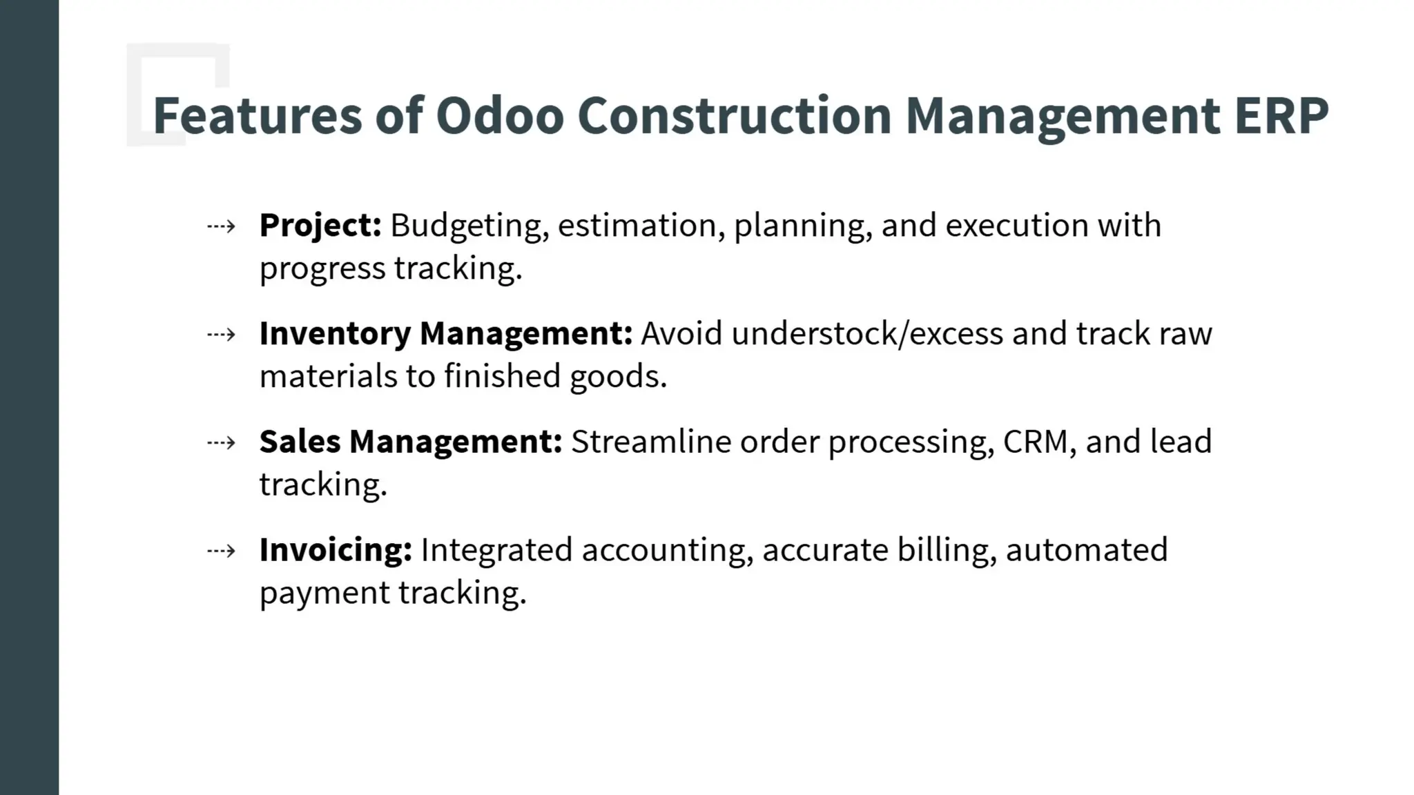 Odoo Construction Management System by CandidRoot | PDF