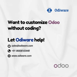 Odoo Customization Made Easy – No Coding! | PDF