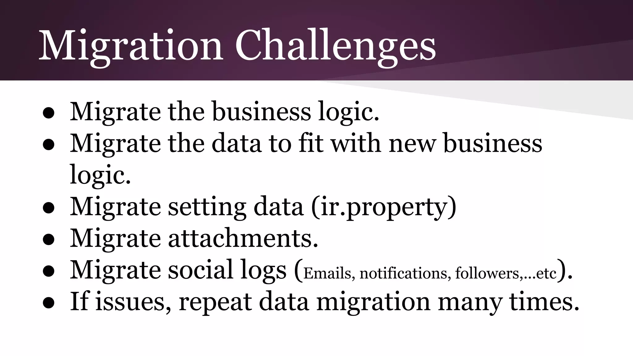 Odoo DB Migration.pptx | Free Download