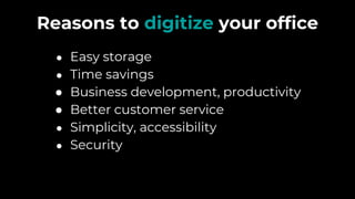 Odoo Documents Workshop - Digitize your Business | PPT