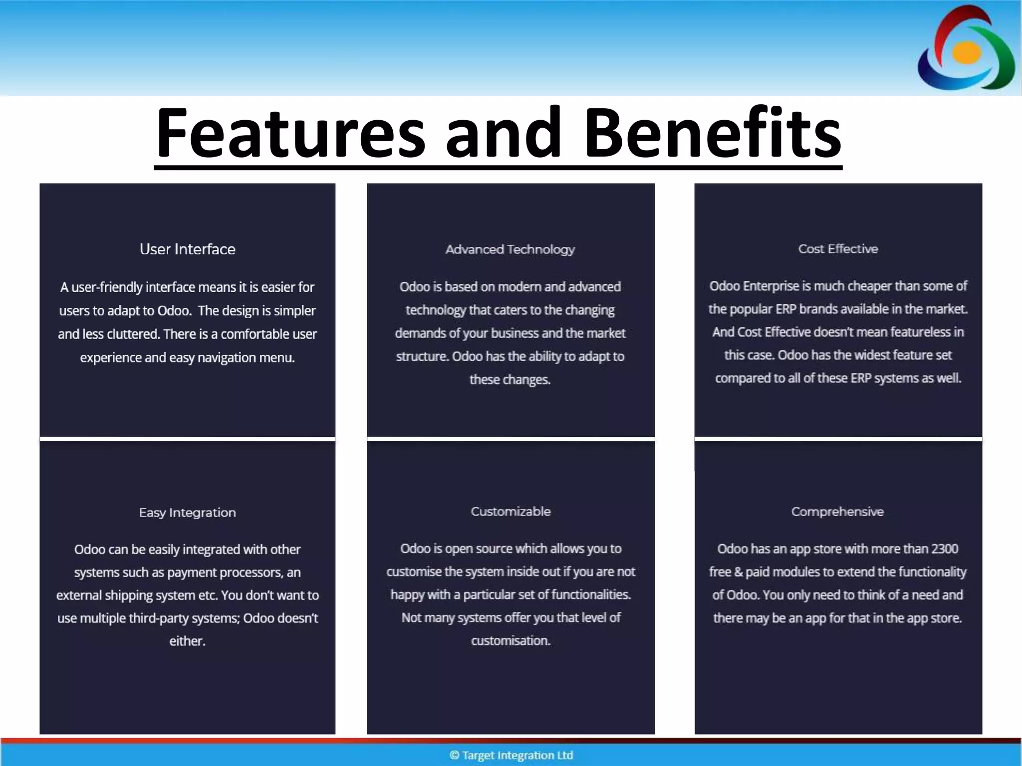 Odoo ERP - Target Integration (CRM & ERP Solution) | PPTX