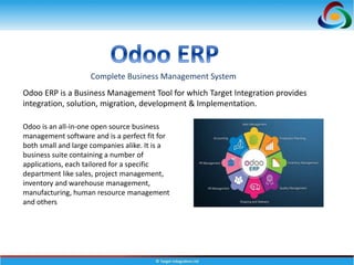 Odoo ERP - Target Integration (CRM & ERP Solution) | PPT