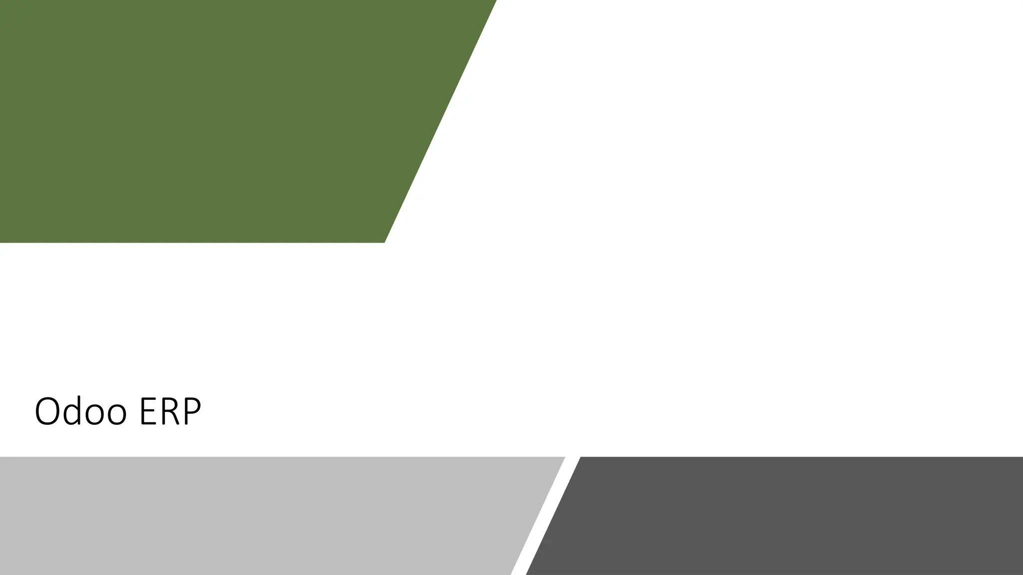 odoo ERP Basic Modul Presentasi ( Odoo Standard) | PPTX