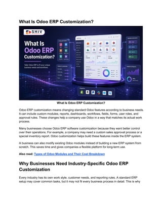 Benefits of Odoo ERP Customization for Business Growth | PDF