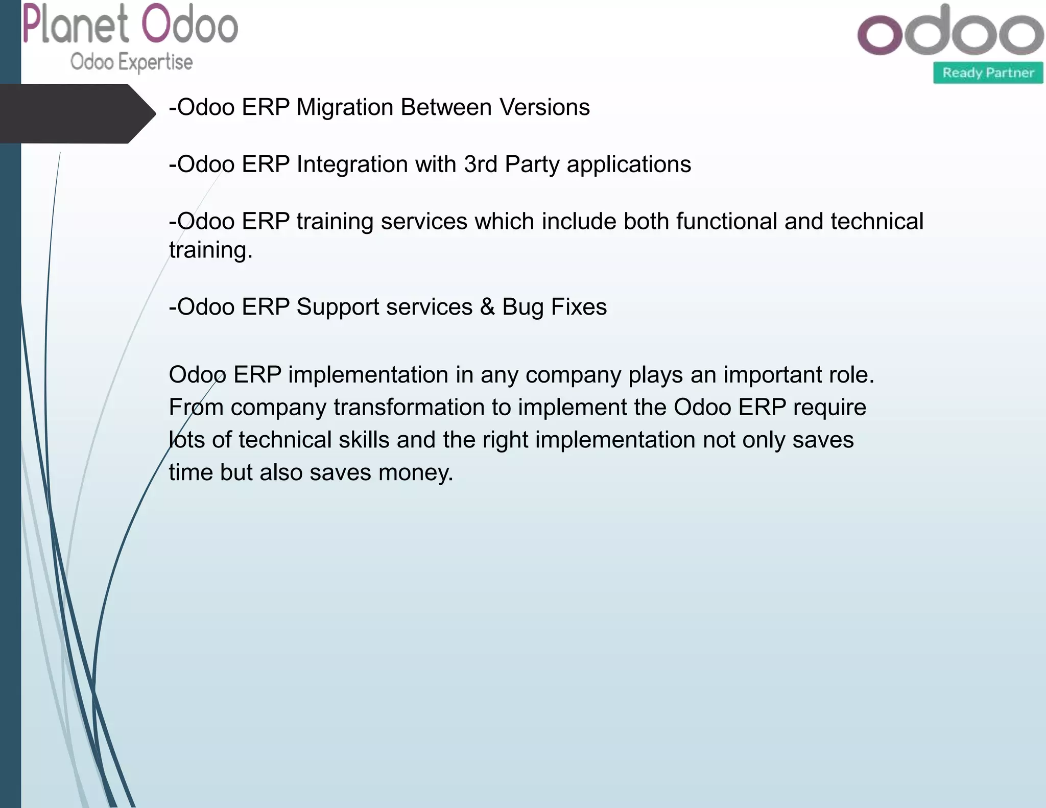 Odoo erp development services by planet odoo | PPT