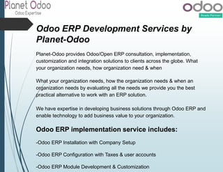 Odoo erp development services by planet odoo | PPT