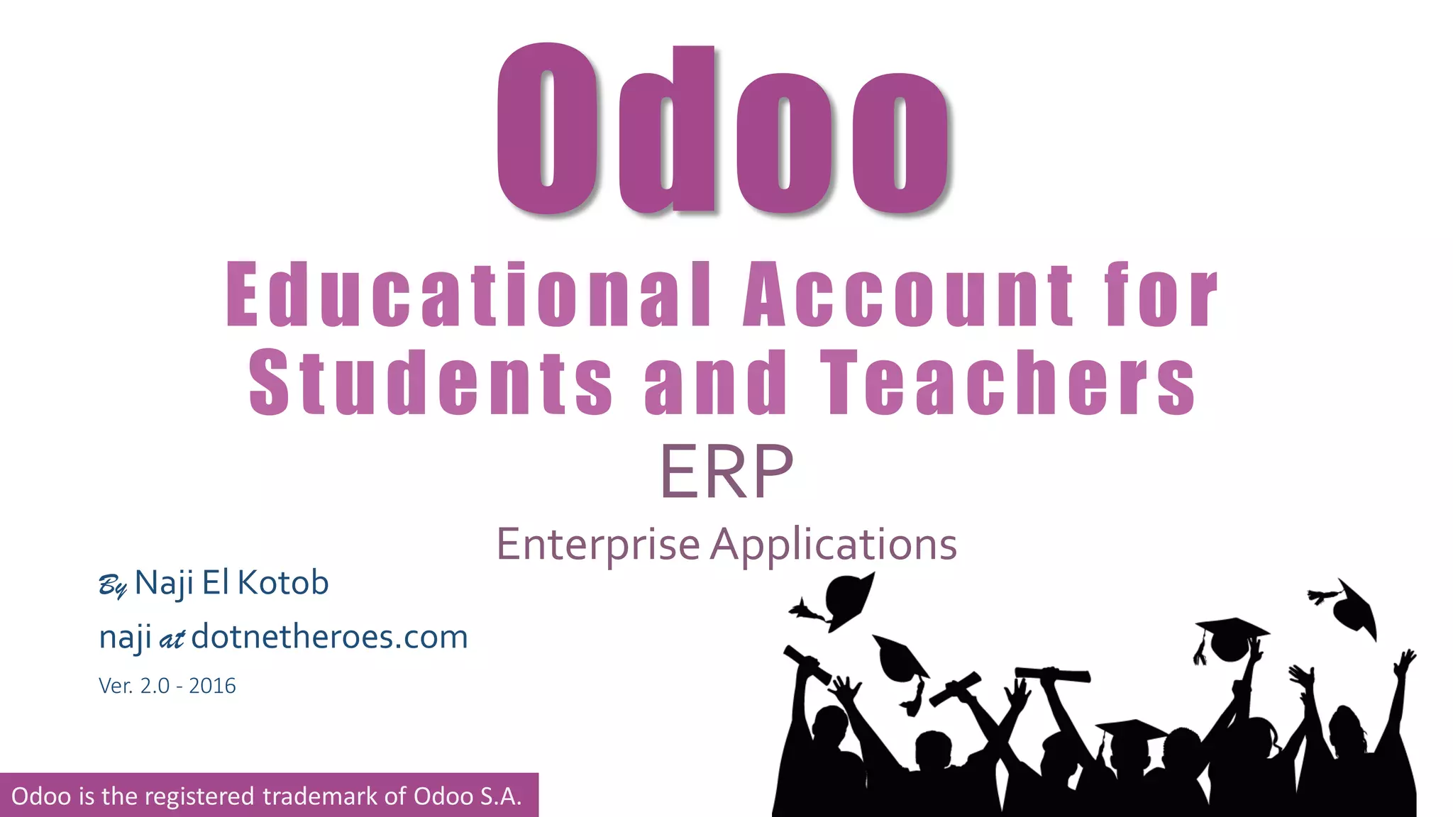 Odoo - Educational Account for Students and Teachers Ver. 2.0 | PDF