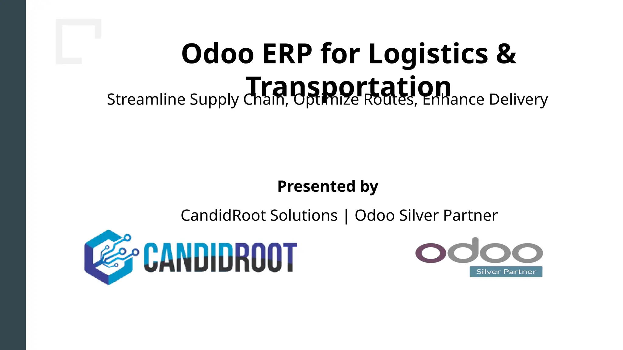 Odoo ERP for Logistics and Transportation | PPTX
