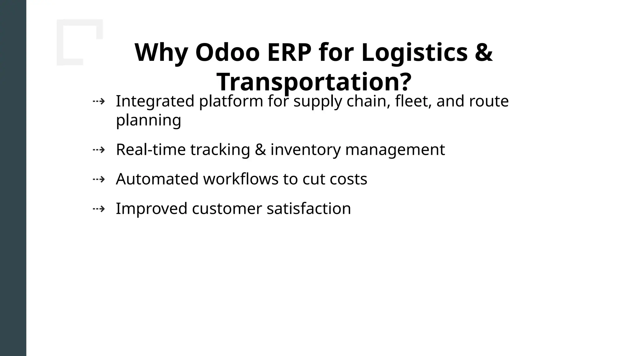 Odoo ERP for Logistics and Transportation | PPTX