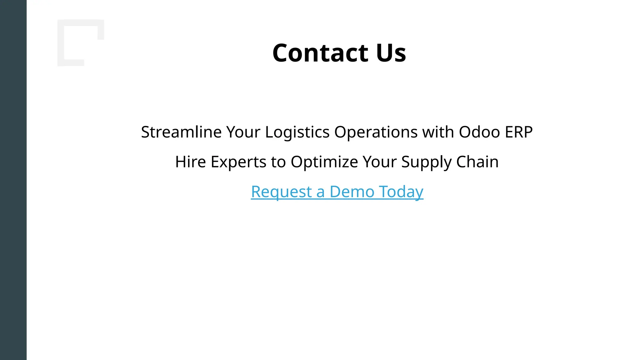 Odoo ERP for Logistics and Transportation | PPTX