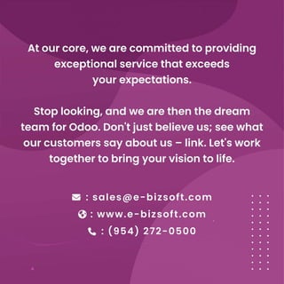 Odoo ERP Services from e-BizSoft.pptx