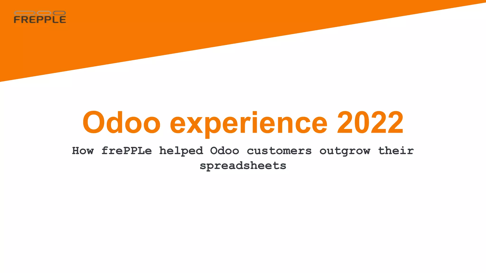 Odoo experience 2022 | PPT