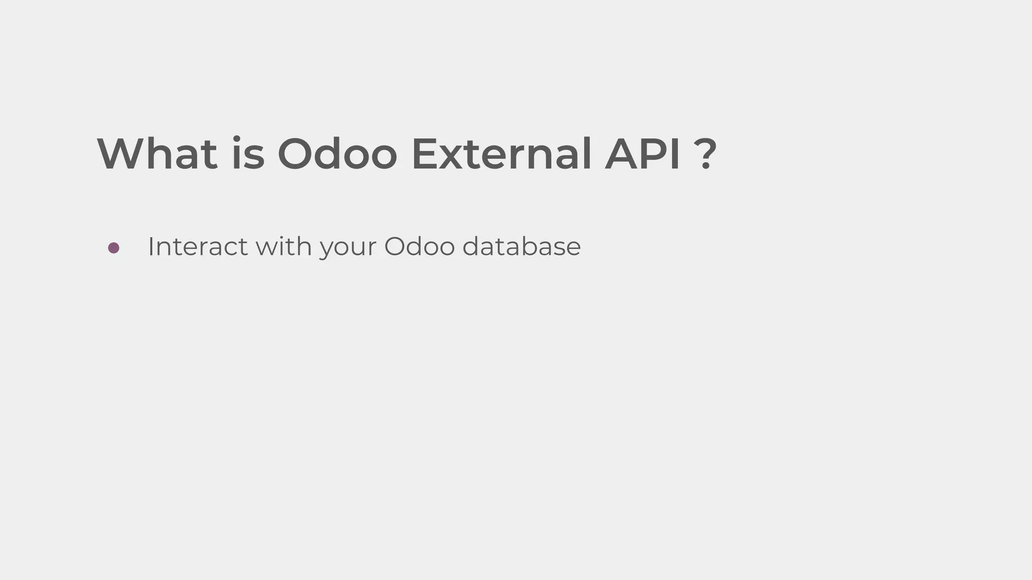 Odoo External API | PDF