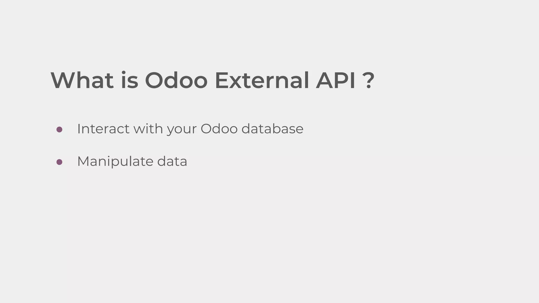 Odoo External API | PDF