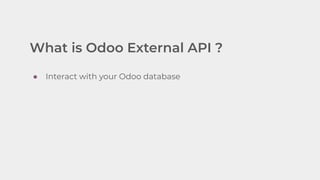 Odoo External API | PDF