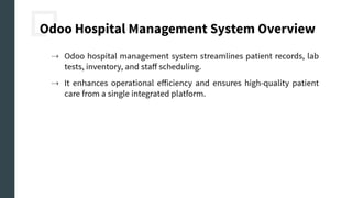 Odoo Hospital Management System by CandidRoot | PDF