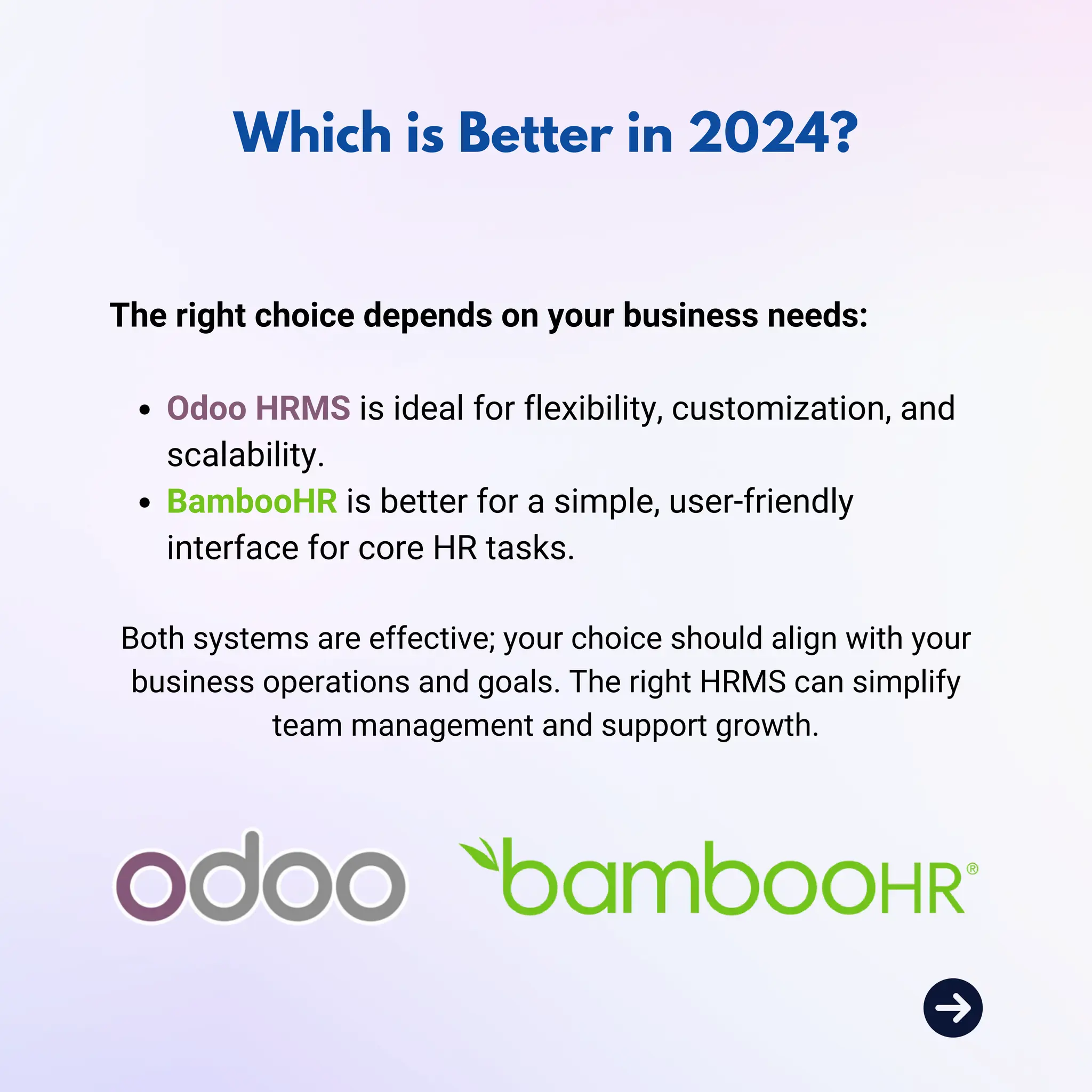 Odoo HRMS vs BambooHR: 2024 Mega Comparison | PDF