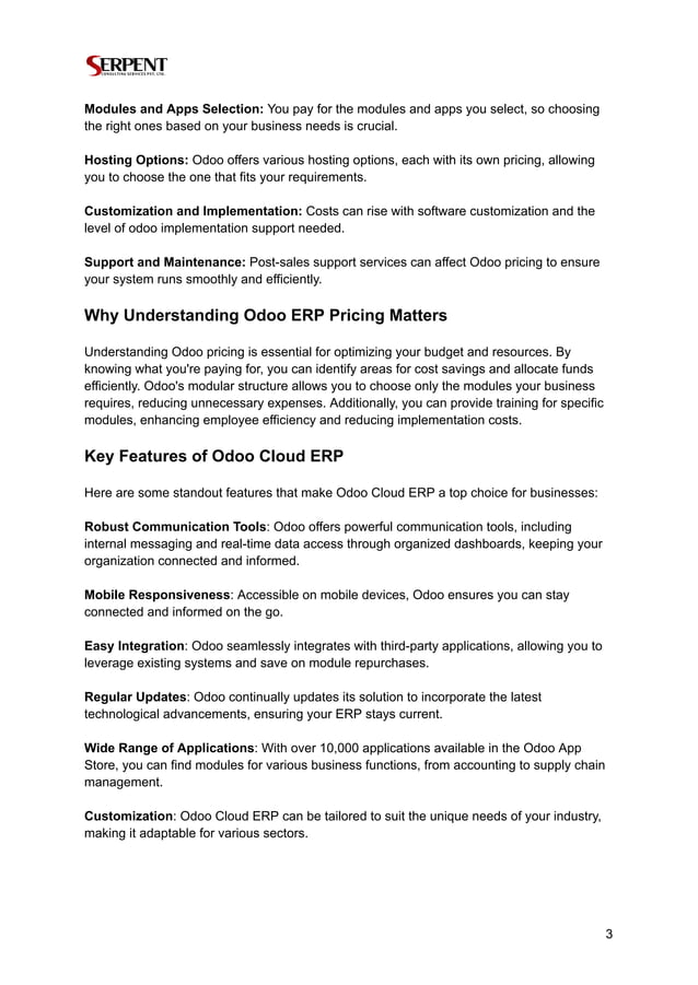 Odoo Implementation Pricing A Comprehensive Guide 1pdf