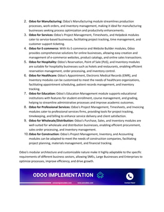 Odoo Implementation Services - Encode IO | PDF