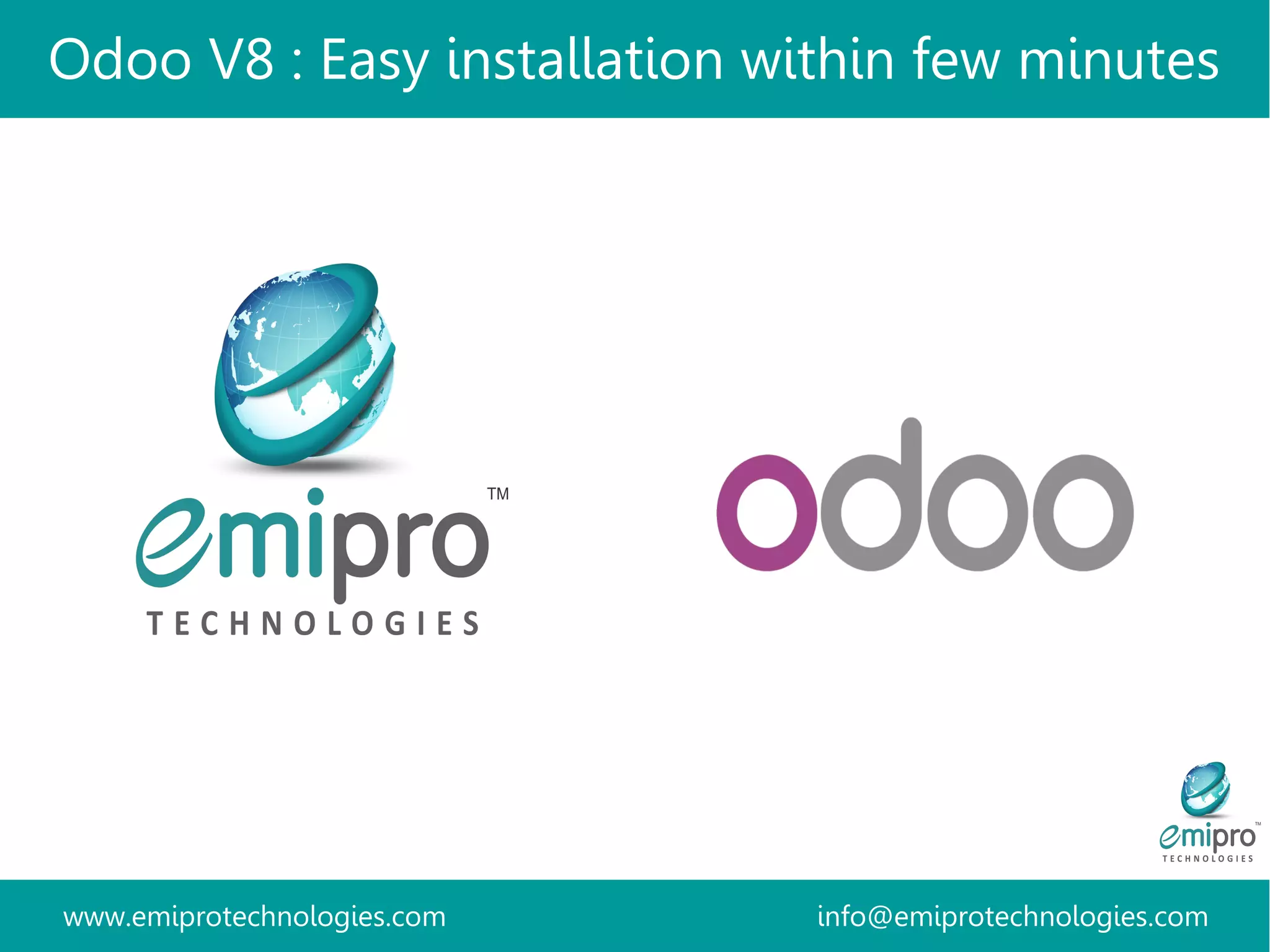 Odoo V8 Installation | PPT