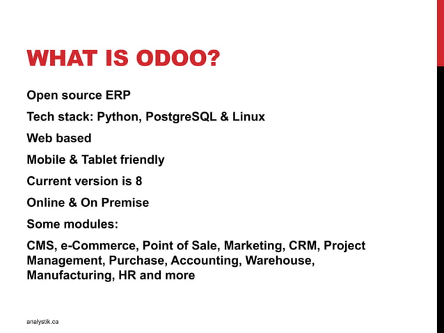 Odoo Introduction | PPTX