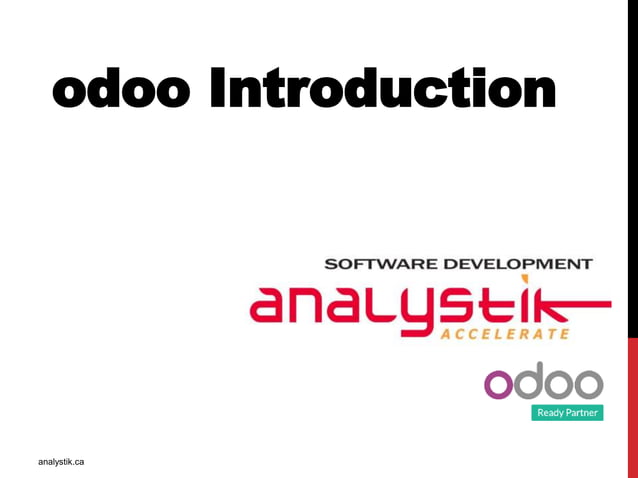 Odoo introduction | PPTX