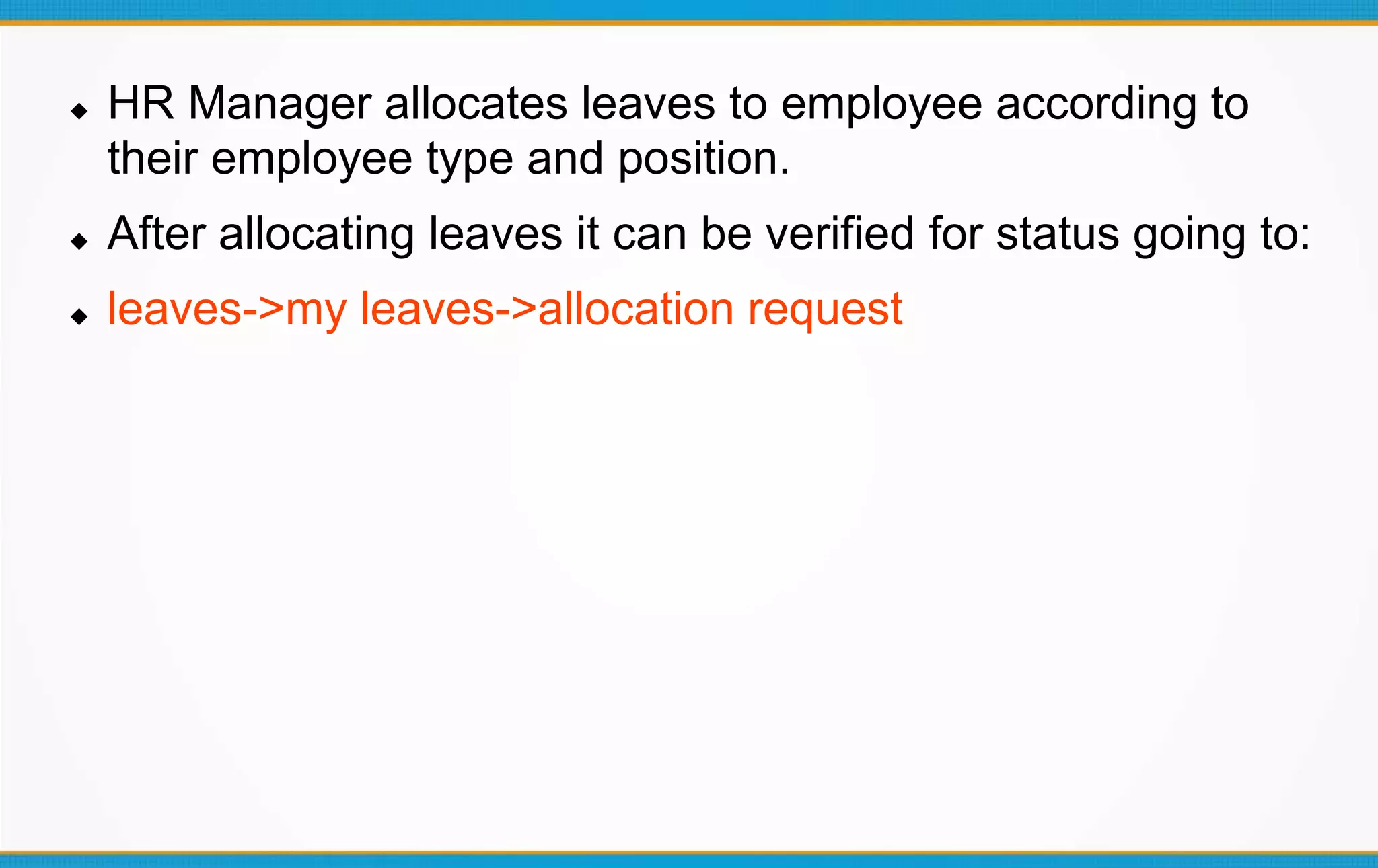 Odoo leave management | PPT
