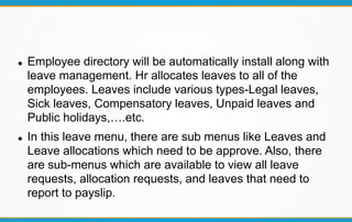 Odoo leave management | PPT