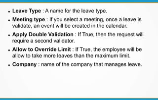 Odoo leave management | PPT