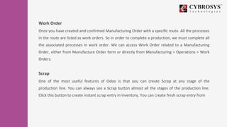 Odoo manufacturing v12 | PDF