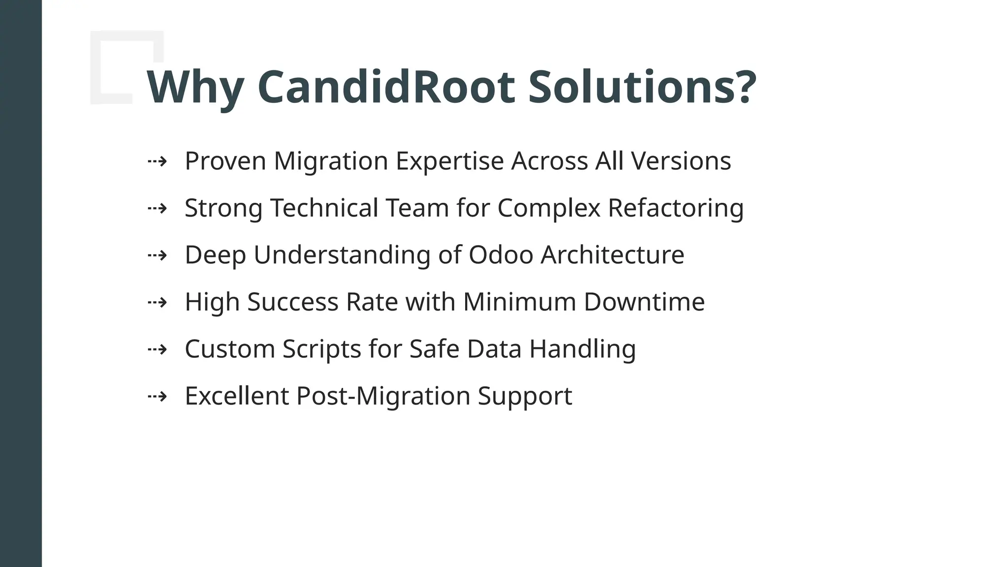 Odoo Migration Services by CandidRoot Solutions | PPTX