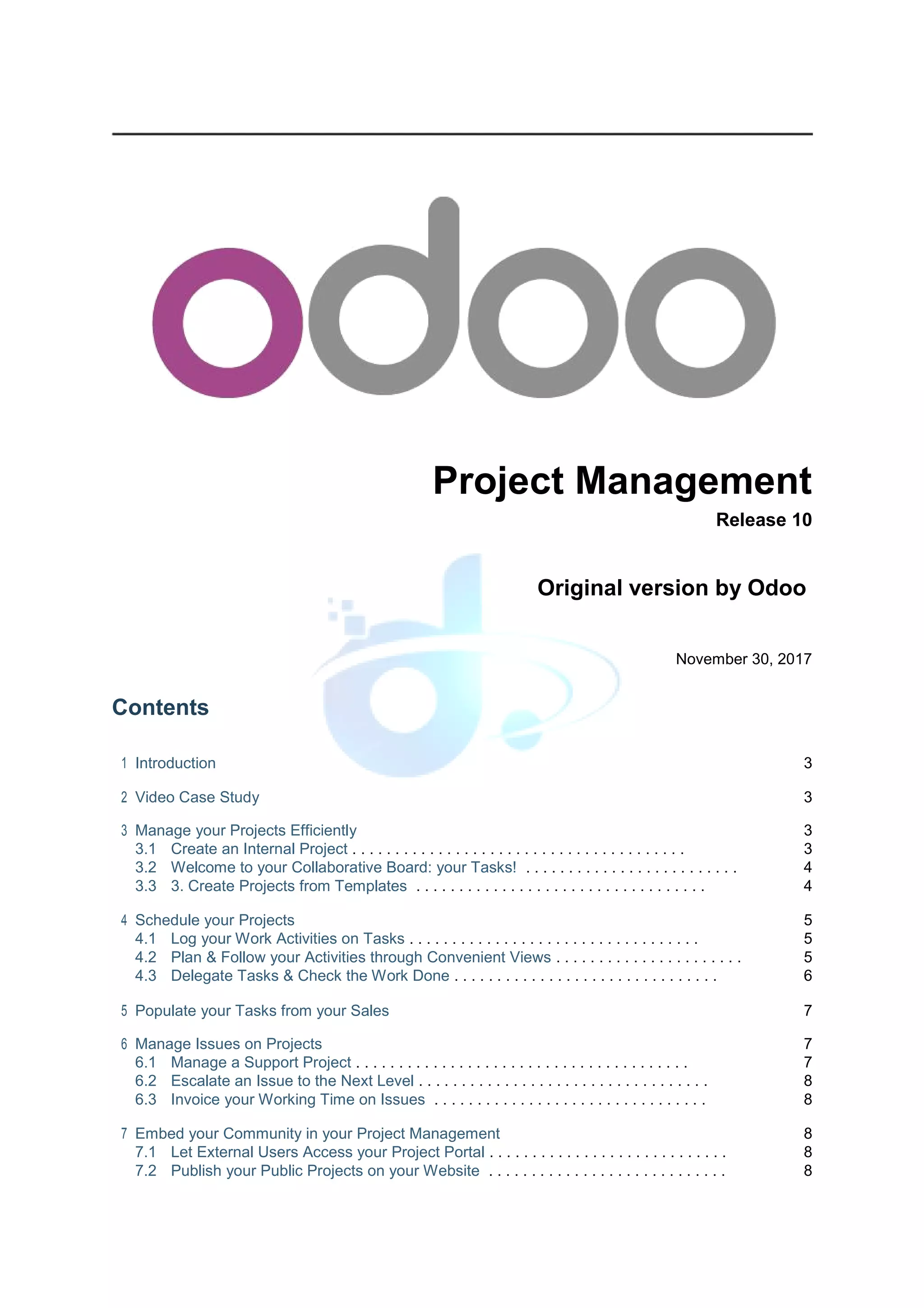 Odoo project management_casestudy | PDF