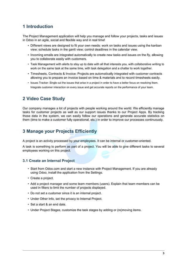 Odoo project management_casestudy | PDF