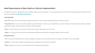 Odoo SaaS Kit: Features and Server Specifications | PPTX | Operating ...