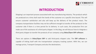 Odoo shipping integration | PPT | Free Download
