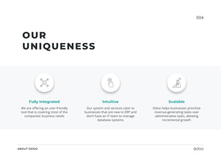 Odoo System Presentation for Shaping the Future of Your Business | PDF