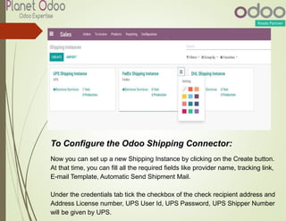 Odoo ups connector | PPT