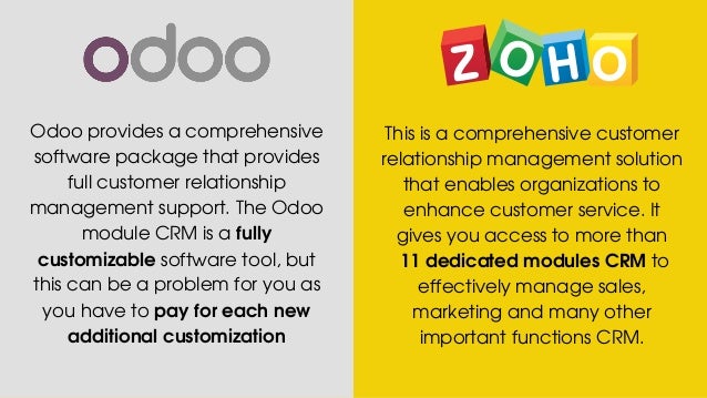 Odoo vs Zoho comparison | PDF